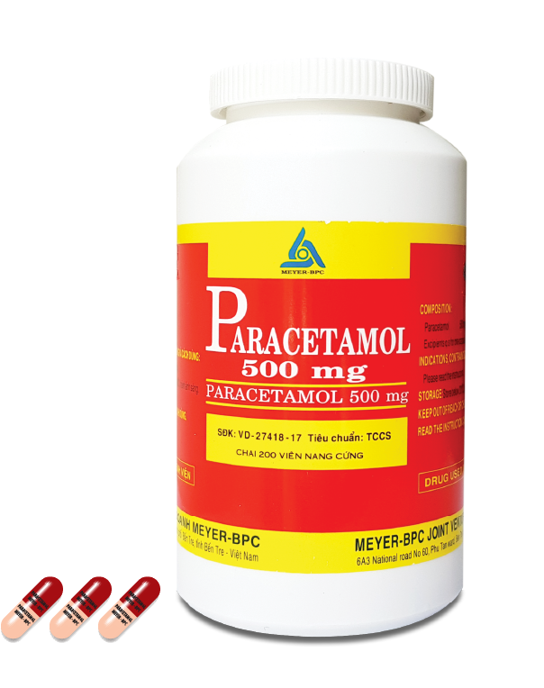 Paracetamol 500mg Meyer (c/200v)