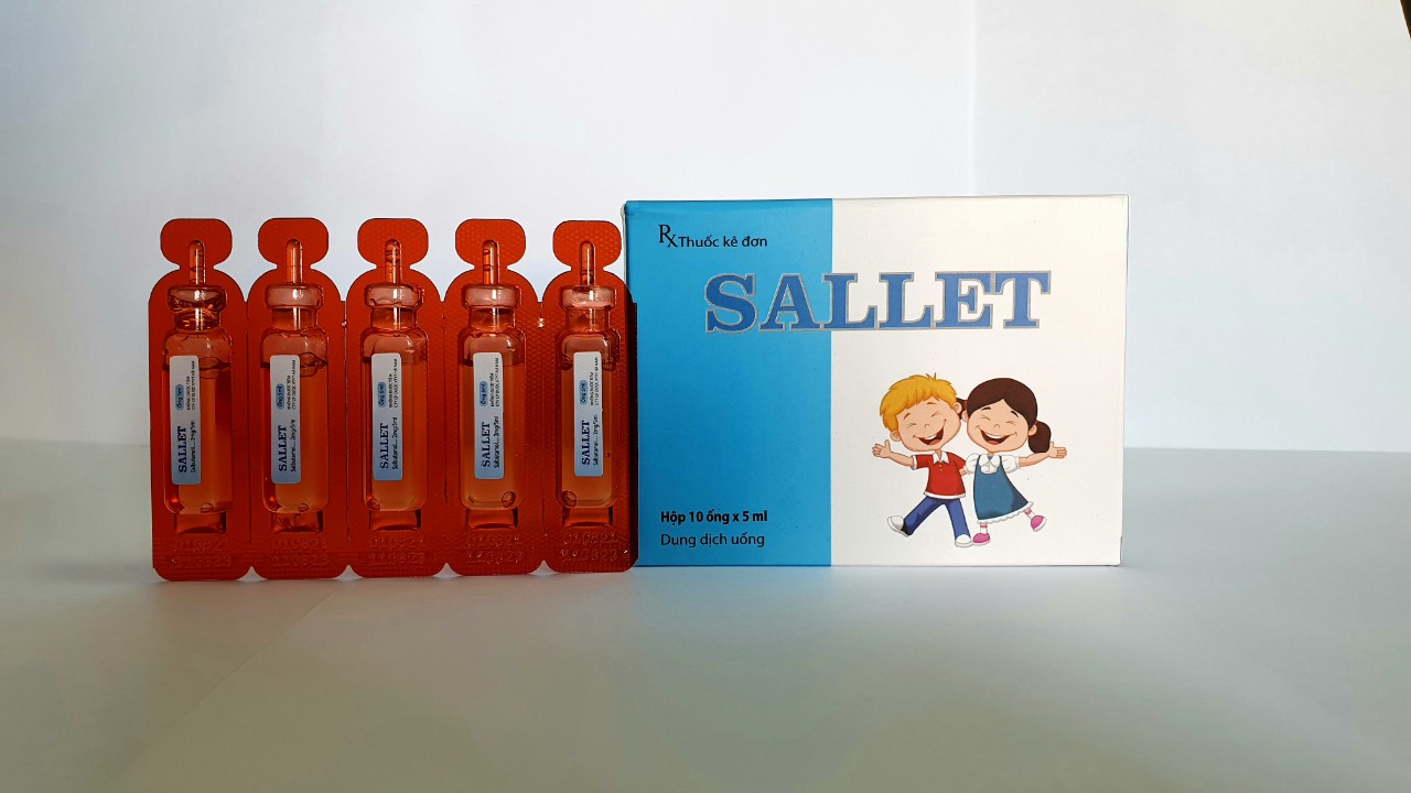 Sallet Salbutamol 2mg/5ml Hà Nam (h/10o/5ml)