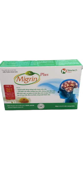 Migrin Plus Newtech (hộp/20 Viên Nang Mềm)