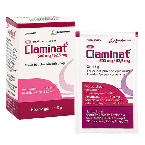 Claminat 500/62.5mg Imexpharm (h/12g)