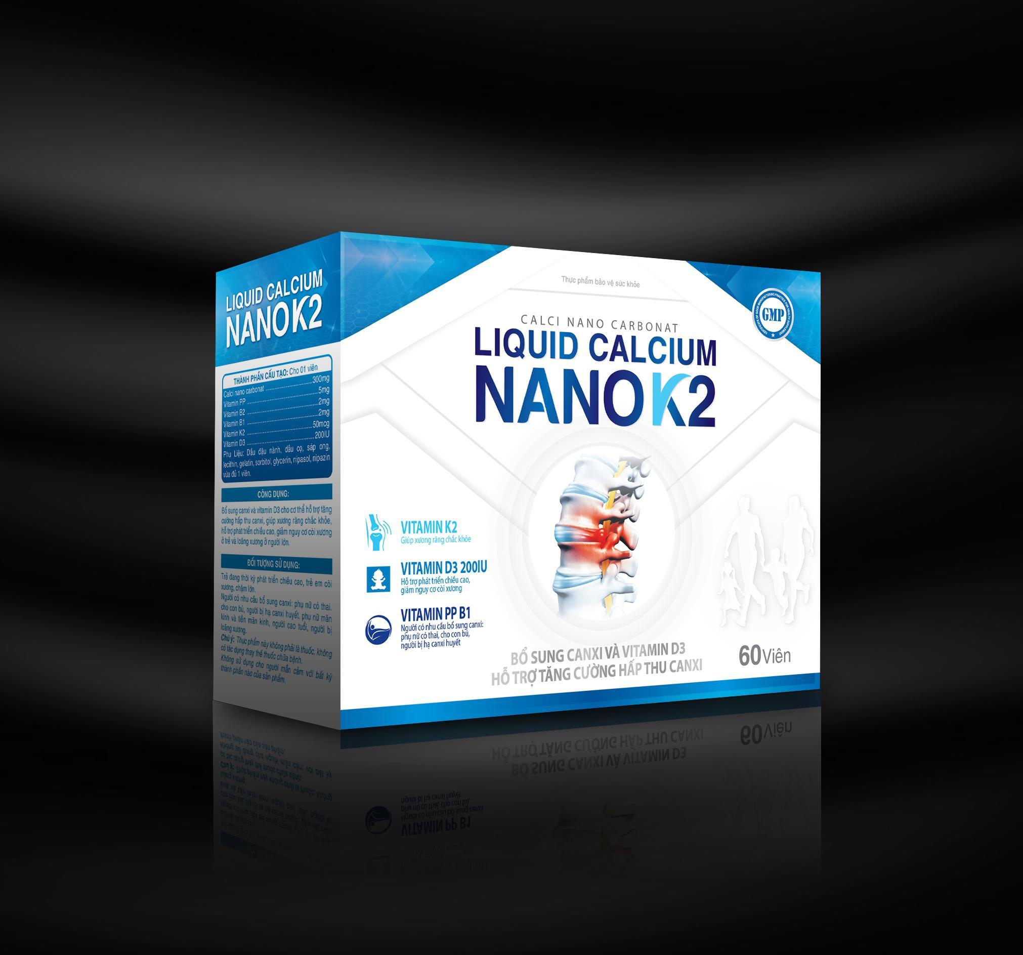 Bổ Sung Vitamin Liquid Calcium Nano K2 Pulipha (h/100v)