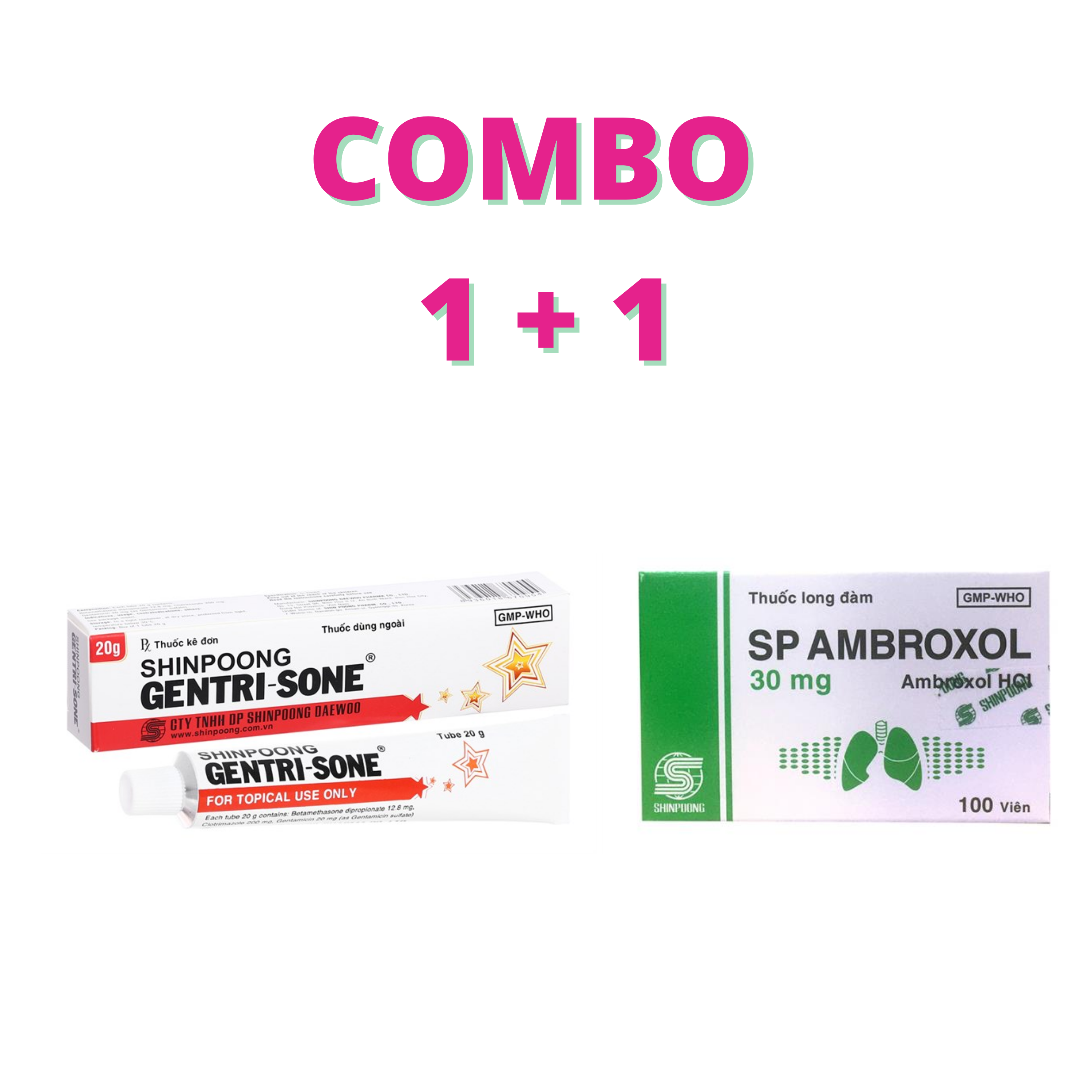 Combo 1 Gentrisone Cream Shinpoong (t/20g) (lớn) Và 1 Sp Ambroxol 30mg ...
