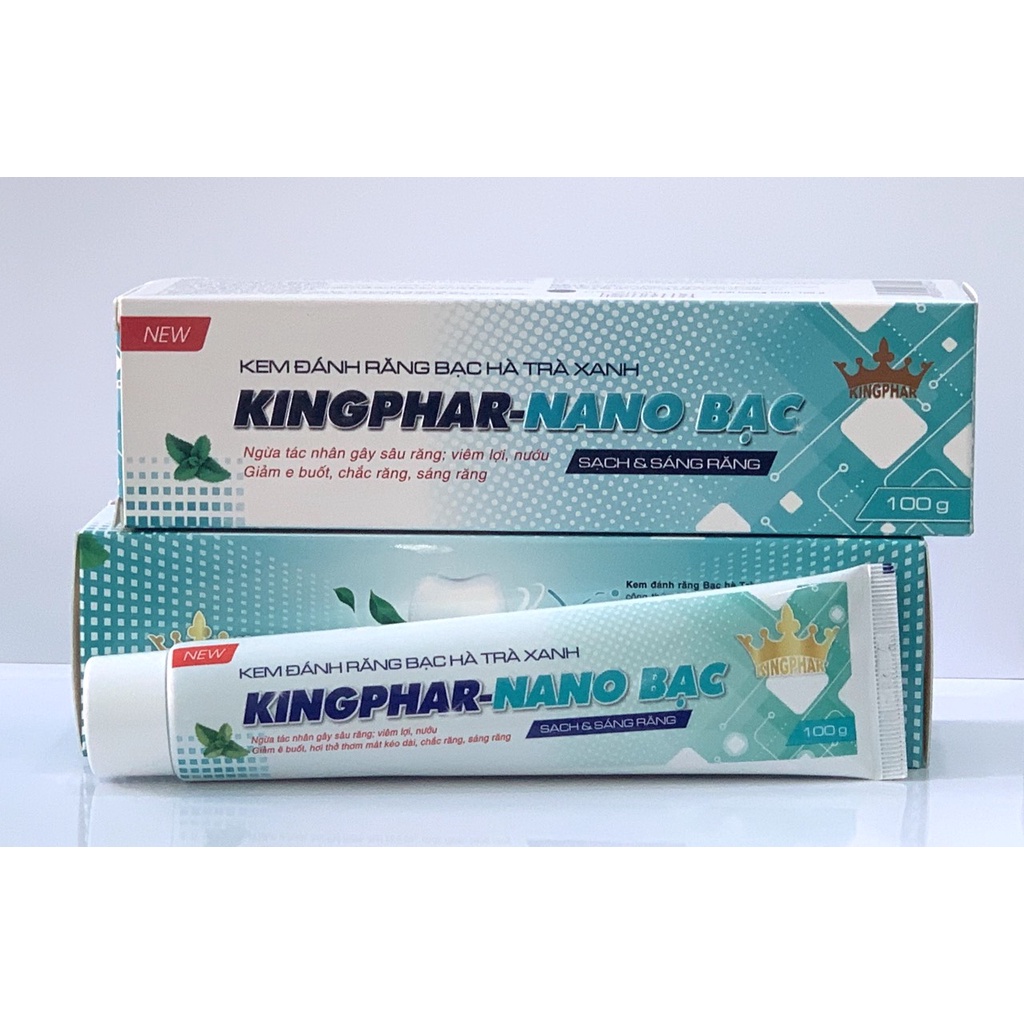 Kem Đánh Răng Bạc Hà Trà Xanh Nano Bạc Kingphar (t/100gr)
