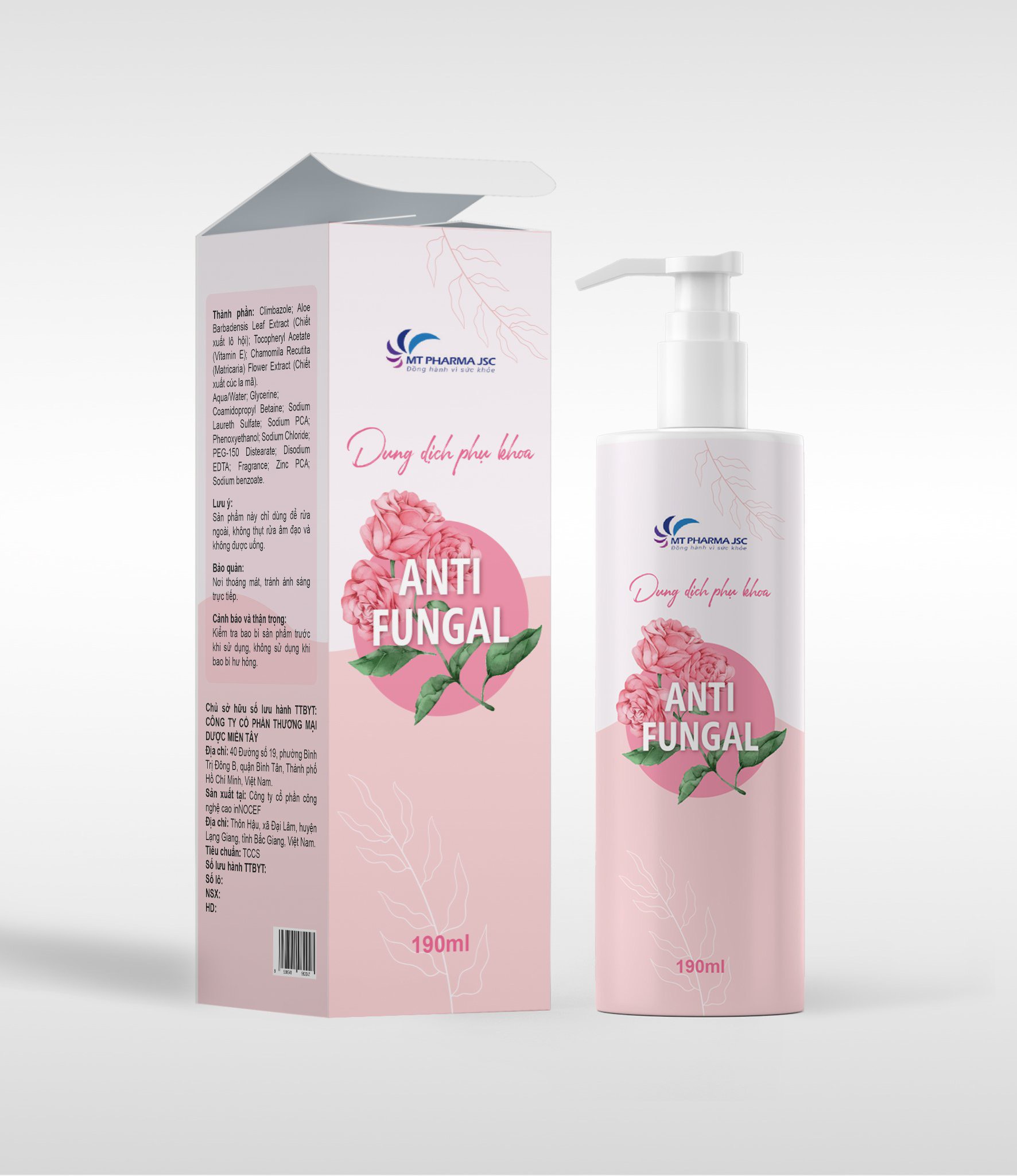 Dung Dịch Vệ Sinh Phụ Nữ Anti Fungal Innocef (c/190ml)