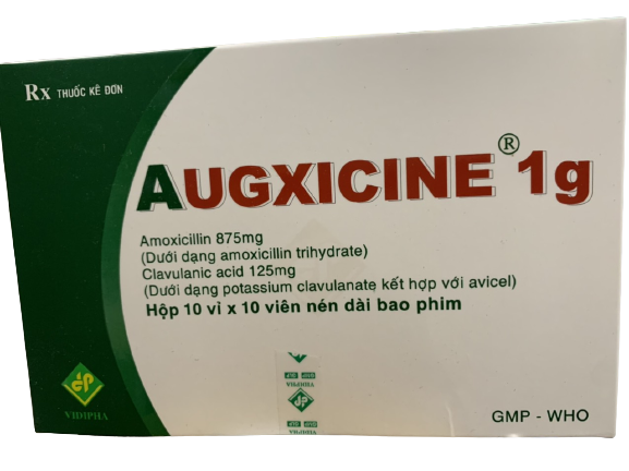 Augxicine 1g Amoxicillin 875/125mg Vidipha (h/100v)