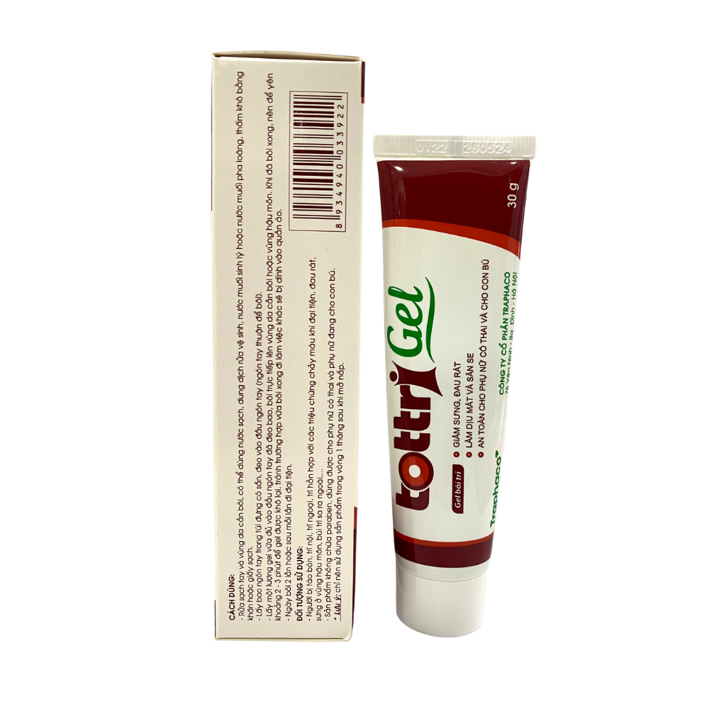 Gel bôi trĩ Tottri Traphaco (Tuýp 30 gram)