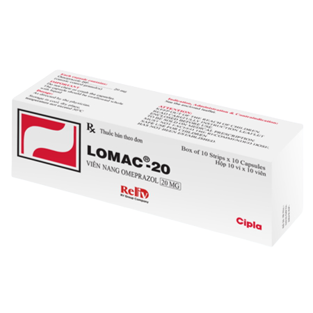 Lomac Omeprazole Capsules 20mg Cipla (h/100v)