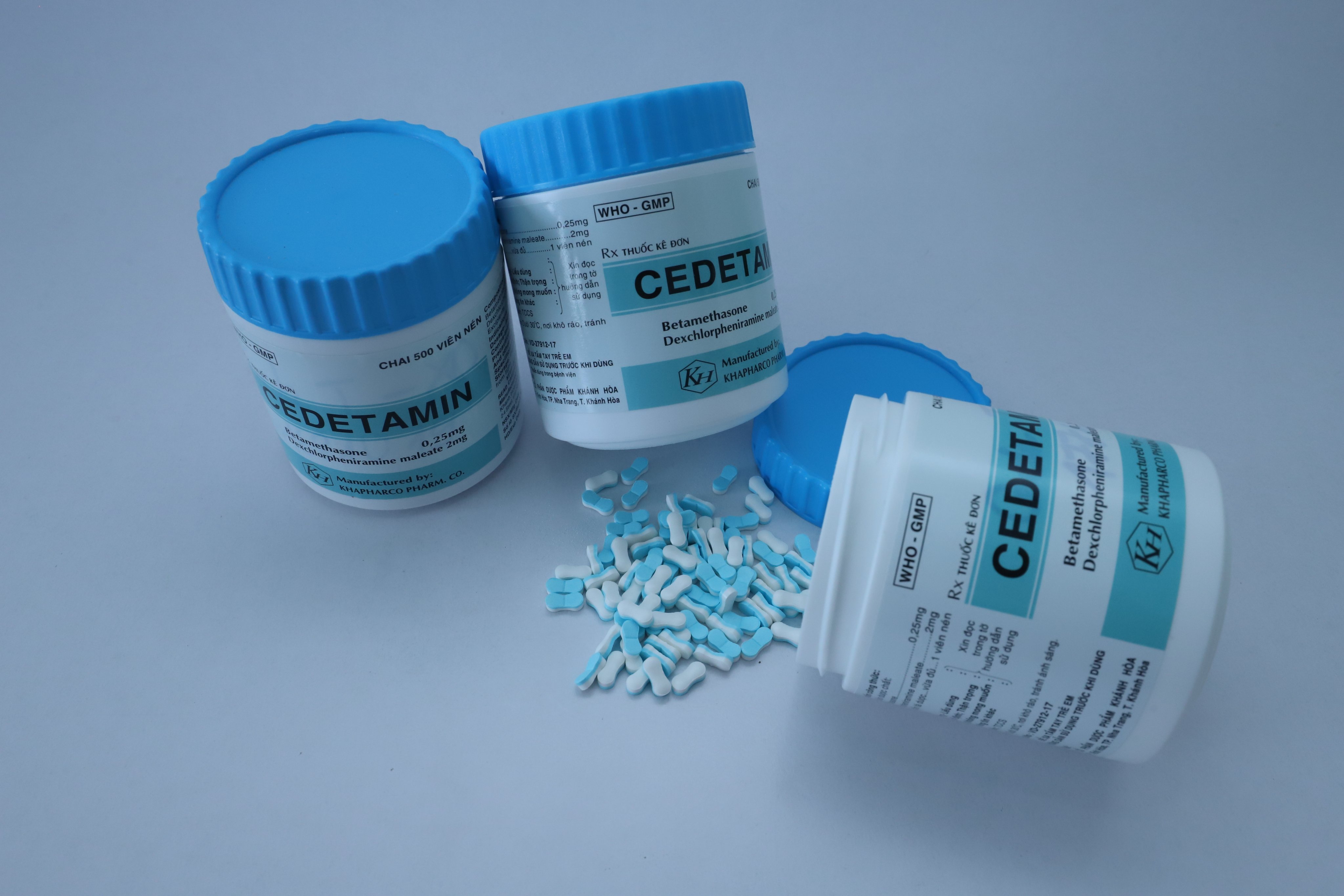 Cedetamin Khapharco Xanh Dương (c/500v Nén 2 Lớp)
