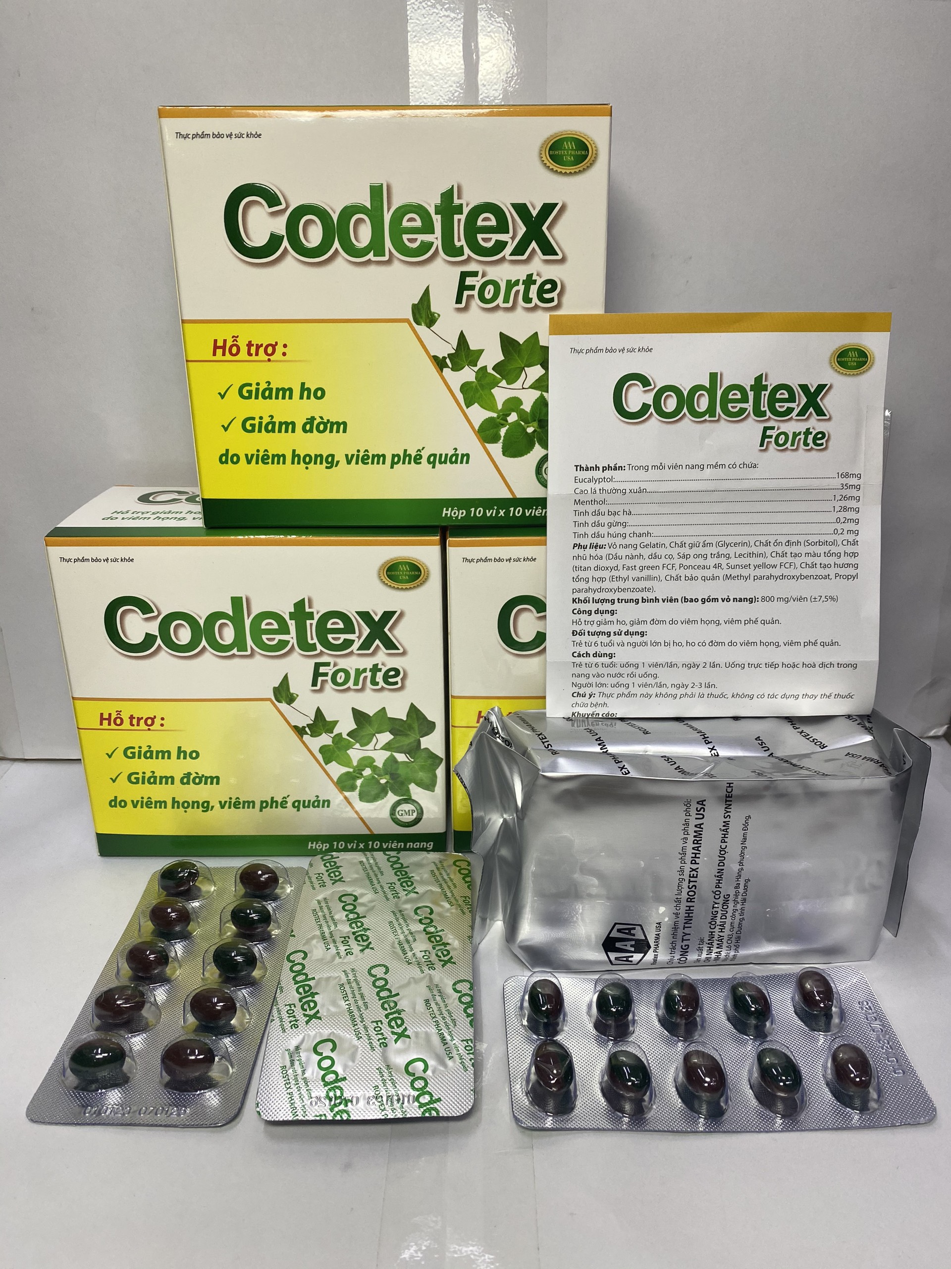 Giảm Ho, Giảm Đờm Codetex Fort Rostex (h/100v)