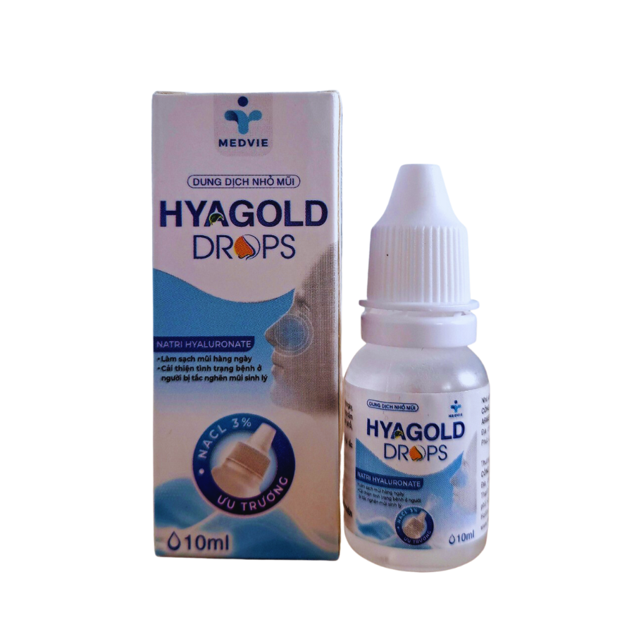 Dung Dịch Vệ Sinh Mũi Hyagold Drops Medvie (c/10ml)