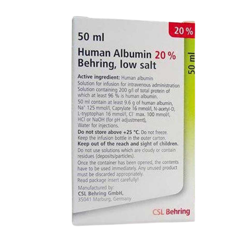 Thuốc tiêm bổ sung albumin máu Human Albumin 20% (Chai 50ml)