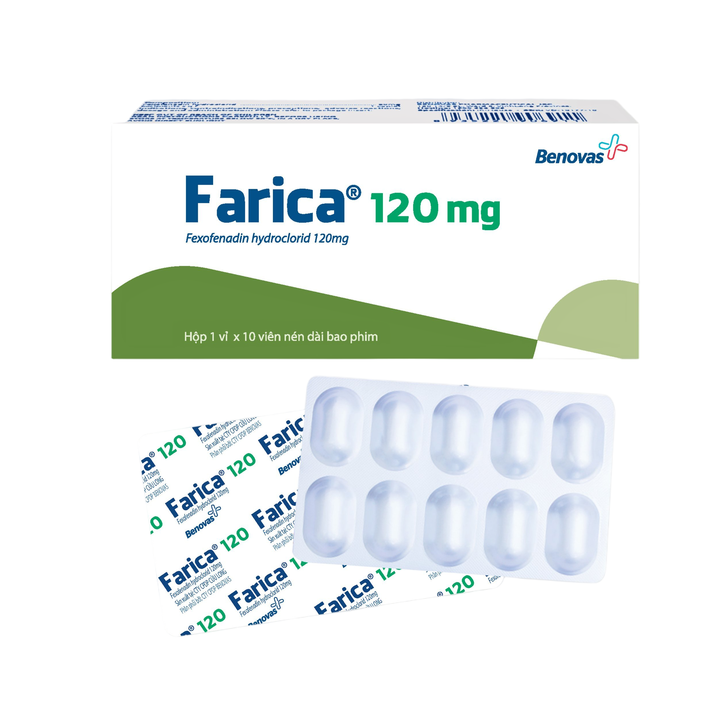 Farica Fexofenadin Hcl 120 Mg Benovas (h/10v)