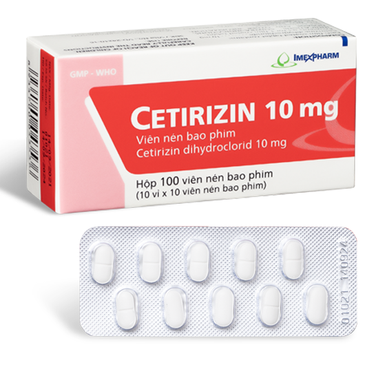 Cetirizine 10mg Imexpharm (h/100v)