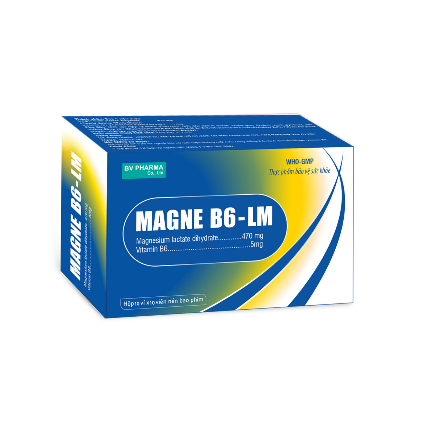 Viên uống hỗ trợ trị thiếu magnesi Magne B6-LM BV Pharma (Hộp 100 viên)