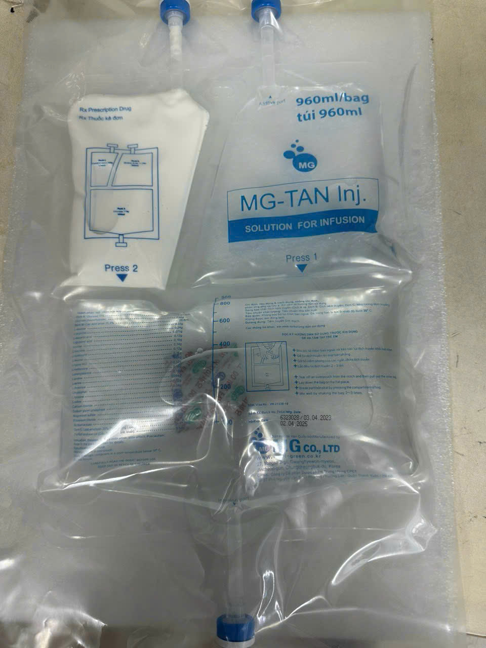 Dịch truyền MG-Tan Inj. (Túi 960ml)