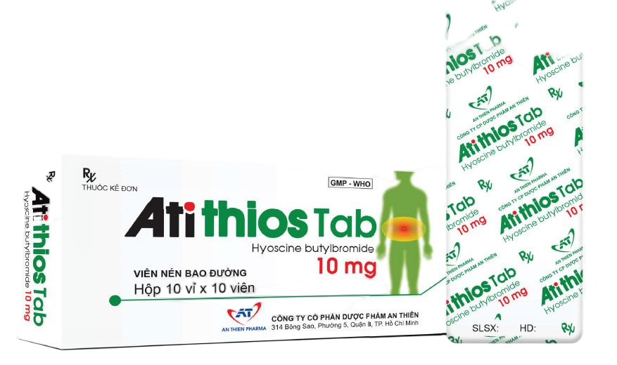 Atithios Hyoscine Butylbromide 10mg An Thiên (h/100v)