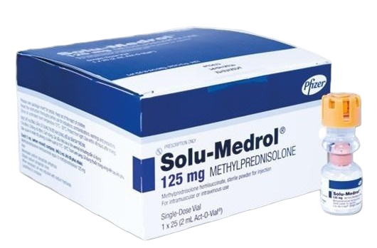 Solu Medrol Methylprednisolone 125mg Pfizer (h/25l/2ml)
