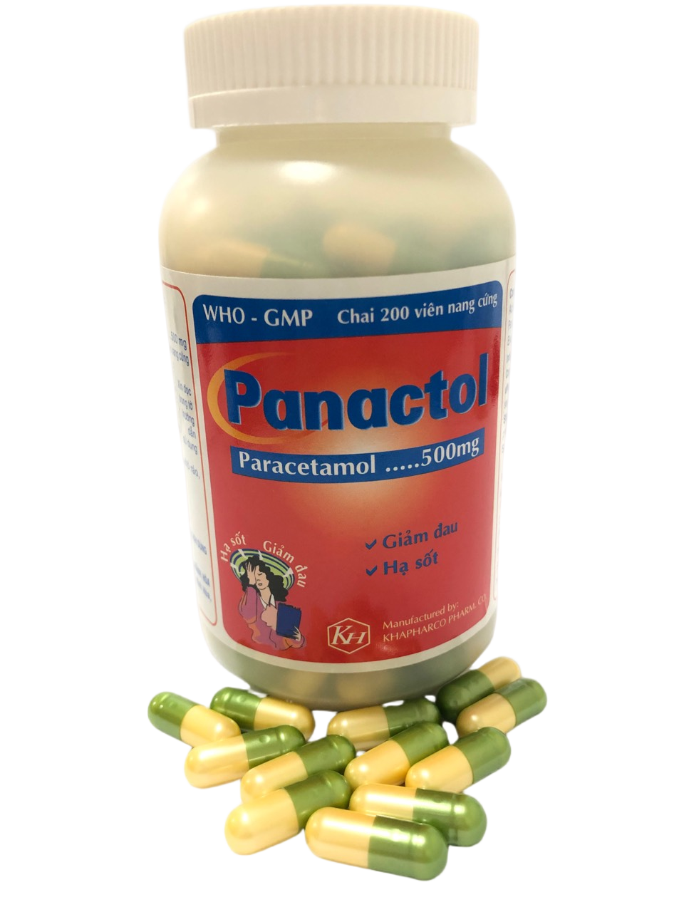 Panactol Paracetamol 500mg Khapharco (c/200 Viên Nang)