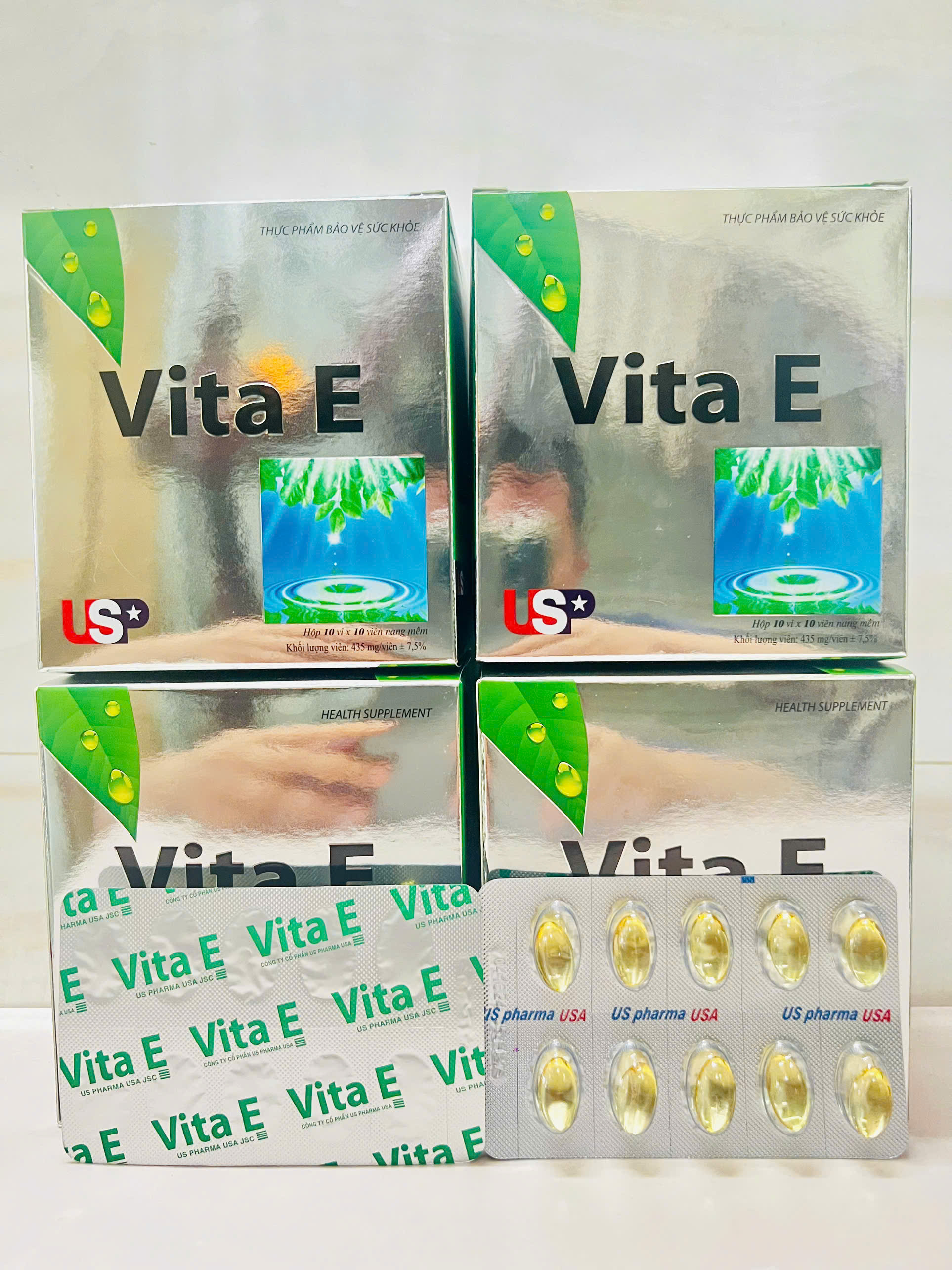 Bổ sung vitamin E Vita E US Pharma USA (Hộp 100 viên)