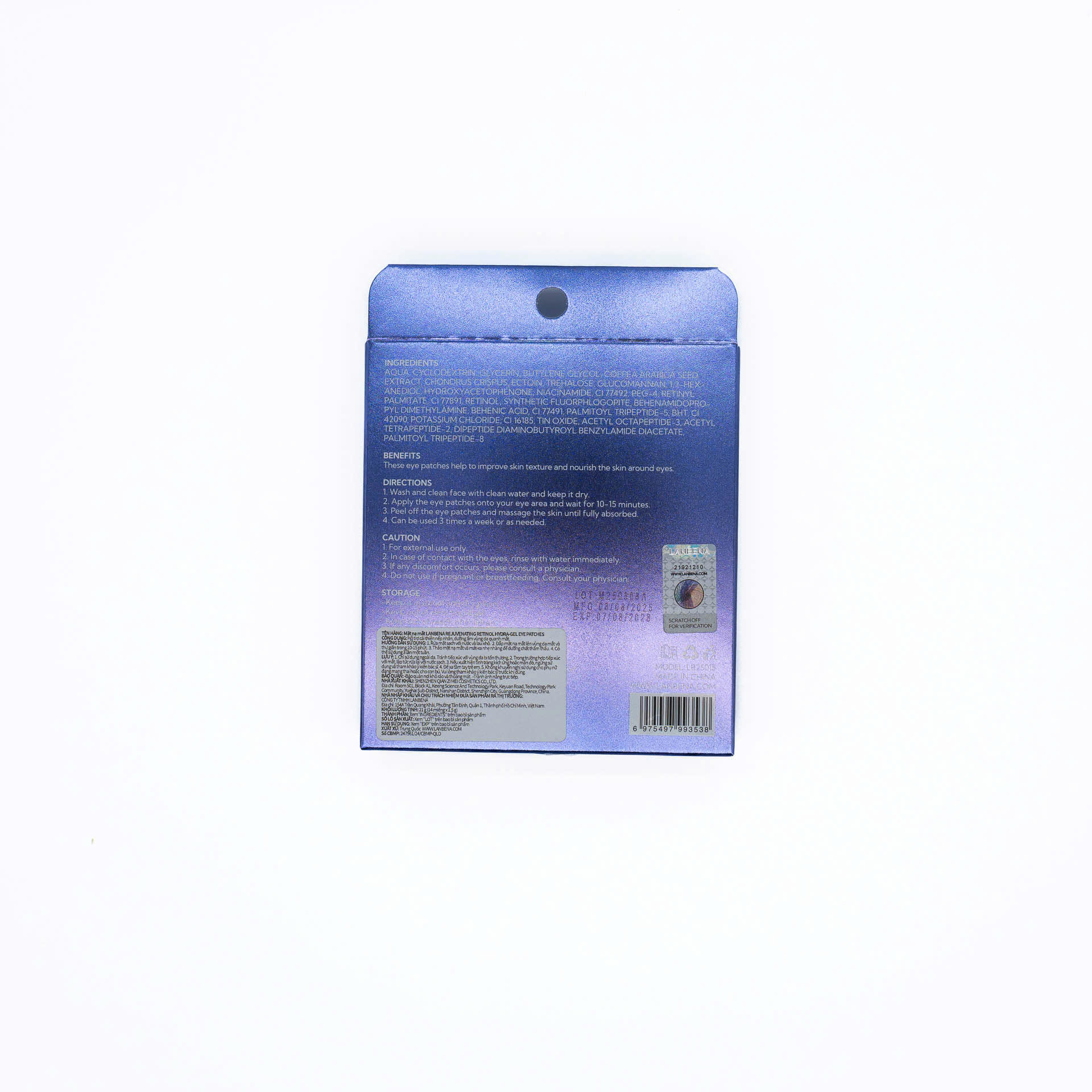 Mặt nạ mắt Lanbena Rejuvenating Retinol Shenzhen (H/14m)