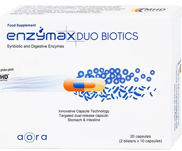 Viên uống hỗ trợ tiêu hóa Enzymax Duo Biotics (Hộp 20 viên)