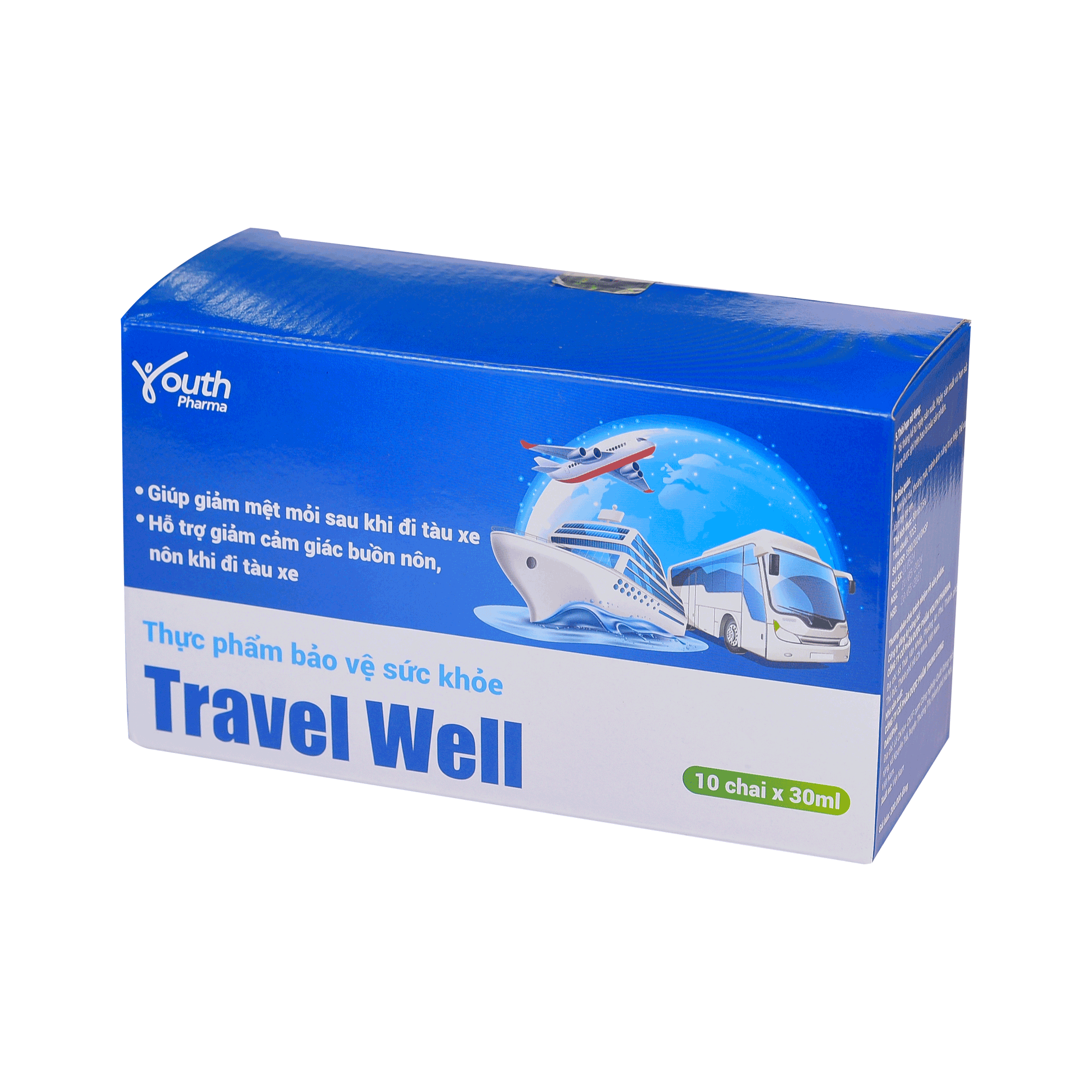 Nước uống chống say tàu xe Travel Well Youth Pharma (Chai 30ml)