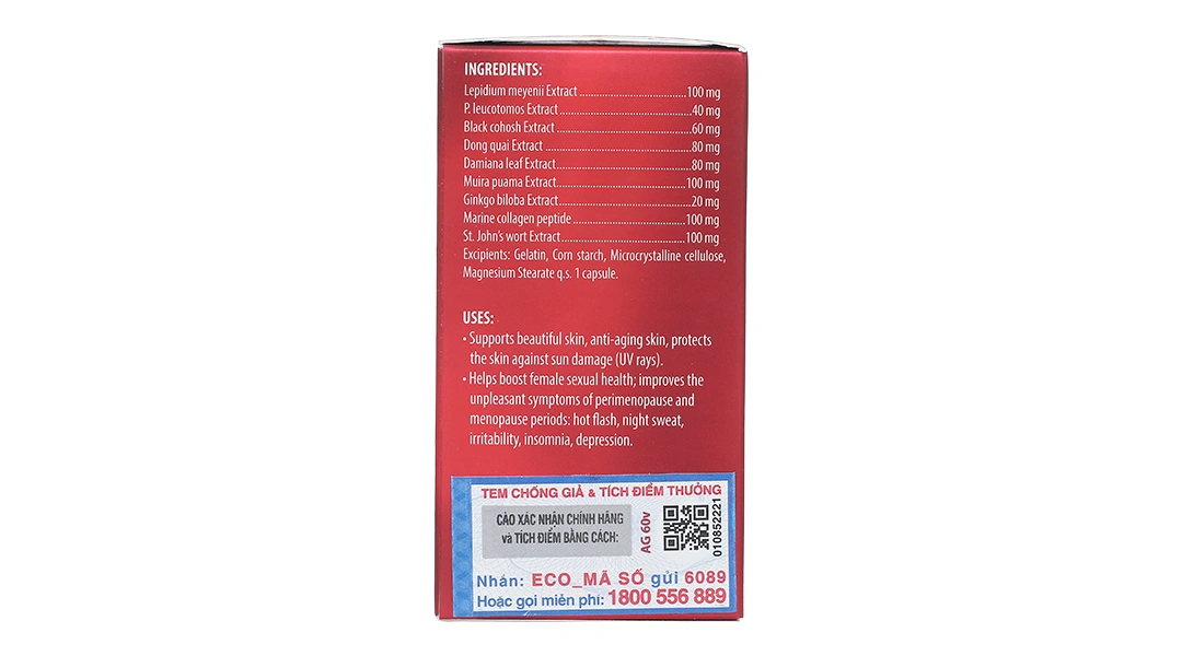 Viên uống cân bằng nội tiết Sâm Angela Gold (Hộp 60 viên)