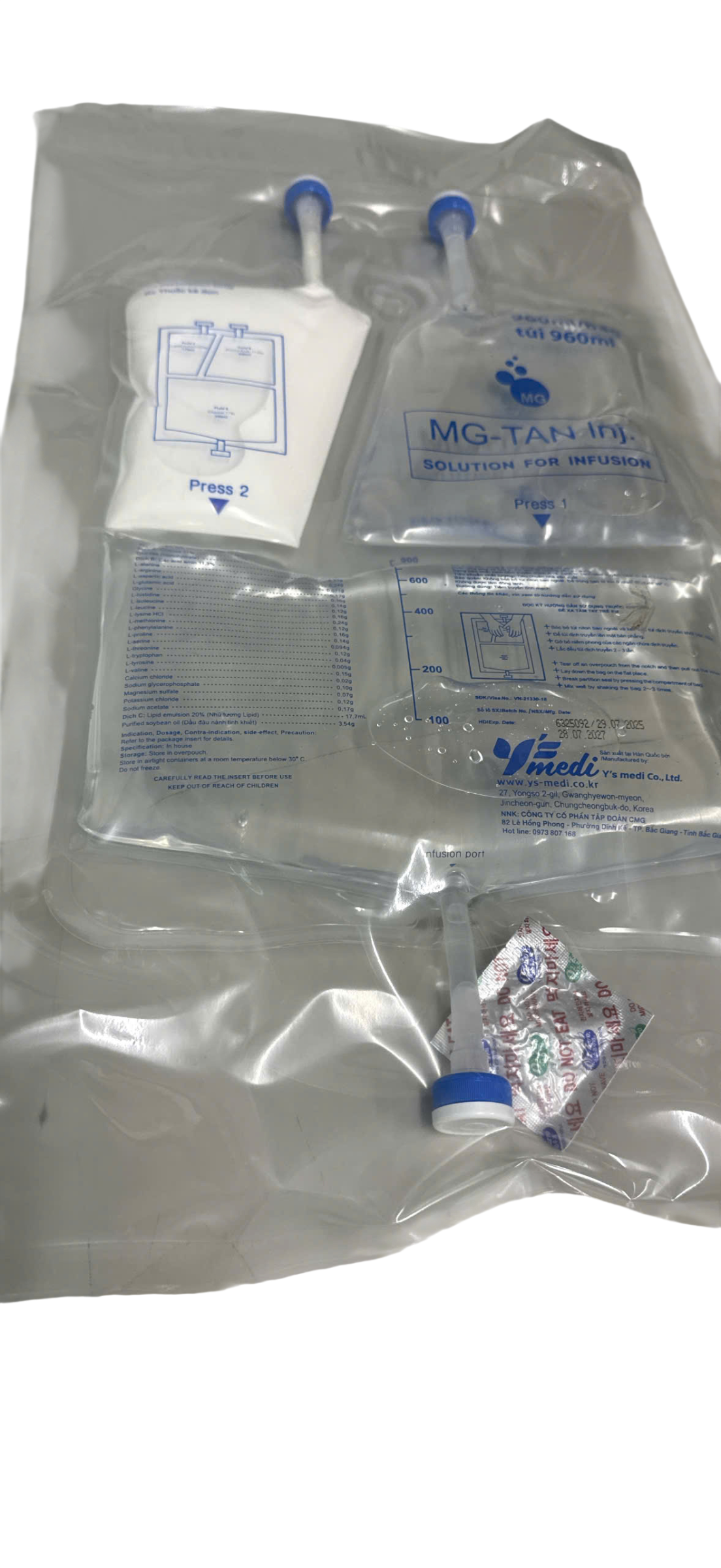 Dịch truyền MG-Tan Inj. (Túi 960ml)