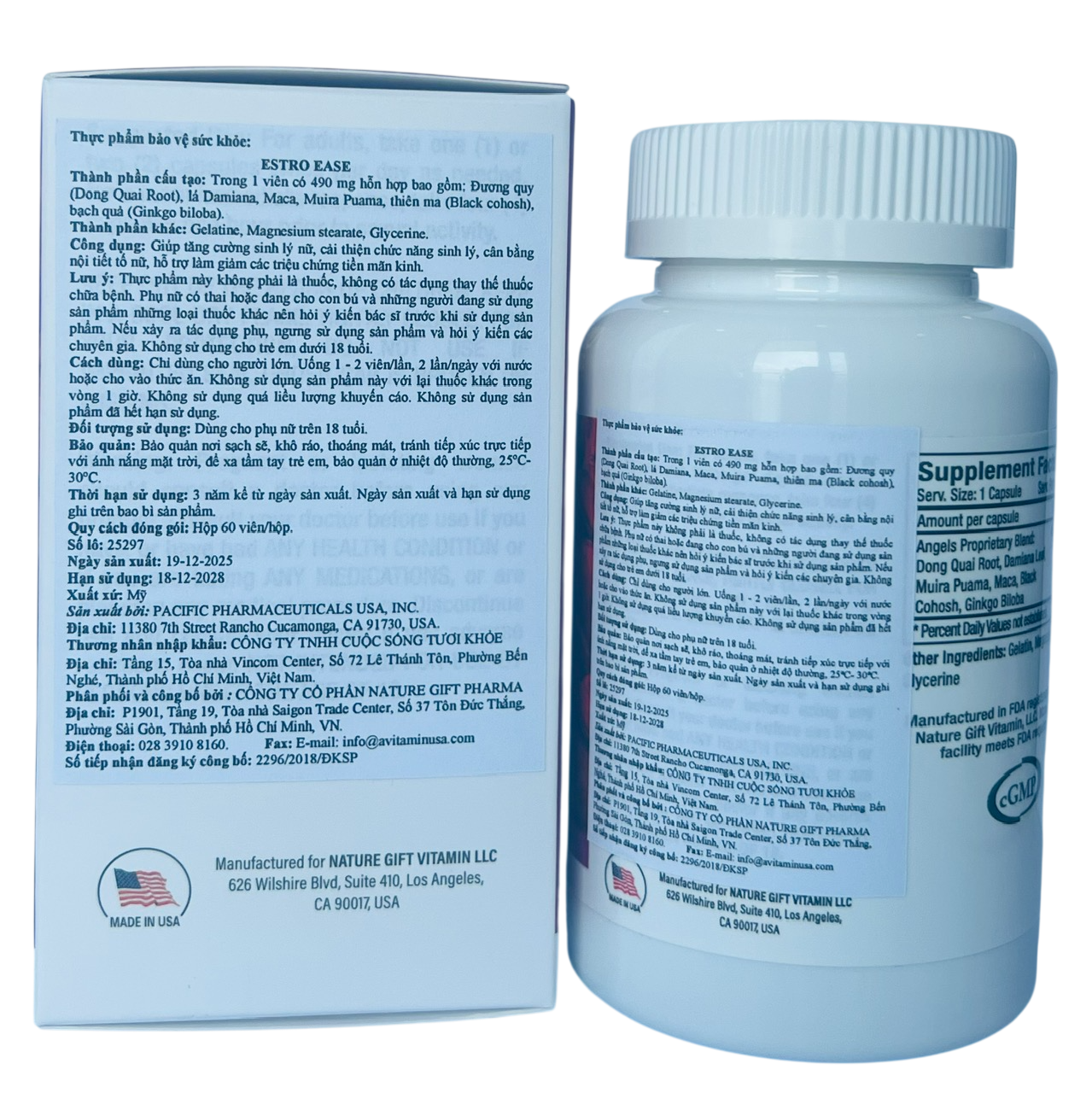 Viên uống cân bằng nội tiết Estro Ease (Chai 60 viên) - Giá Tốt, Chính ...