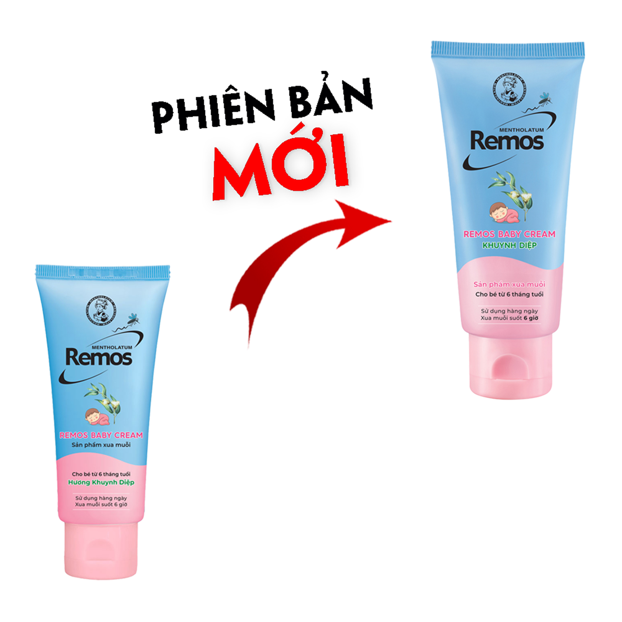 Kem chống muỗi Remos Baby Cream hương khuynh diệp (Tuýp 70 gram)