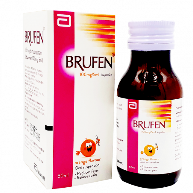 Brufen Syrup Ibuprofen 100mg/5ml Abbott (c/60ml)