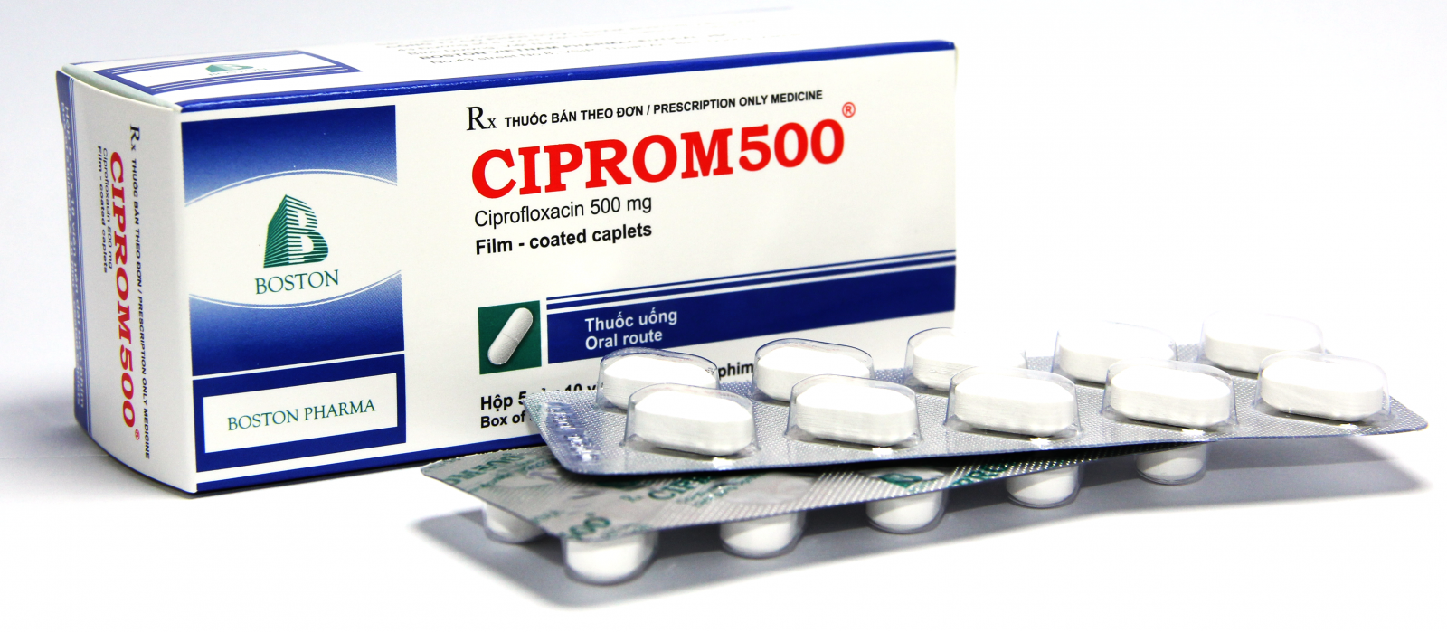 Ciprom Ciproflxacin 500mg Boston (h/50v)